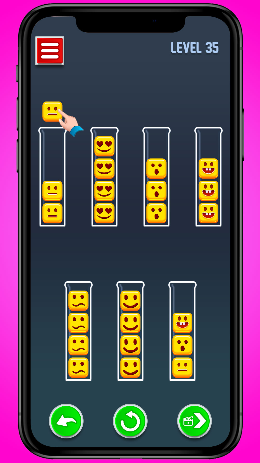 Emoji Match Puzzle Sort Master - Emoji Sorting Color Puzzle Emoji ...