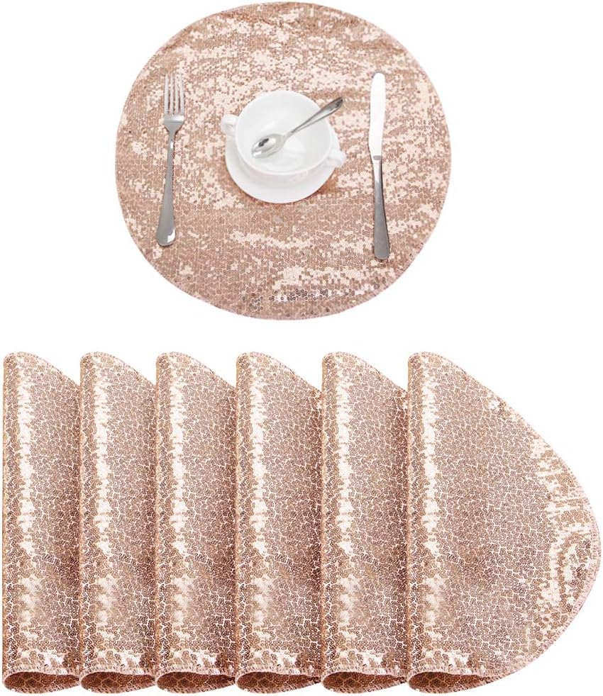 Amazon.com: Party Delight Sequin Placemats for Baby Shower Wedding ...