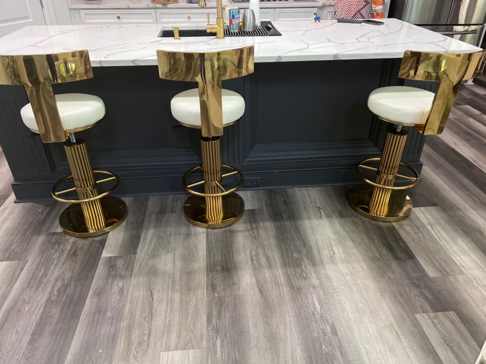 $33/mo - Finance FUNROLUX Swivel Bar Stools with Backrest, Modern ...