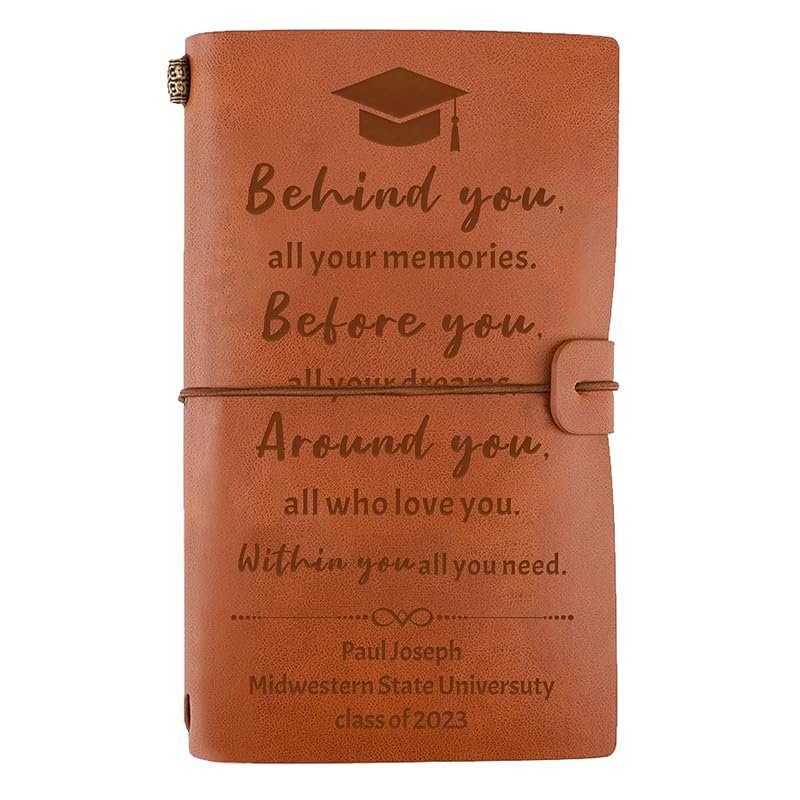 Amazon.com: Personalized Engraved Leather Journal for Graduate ...