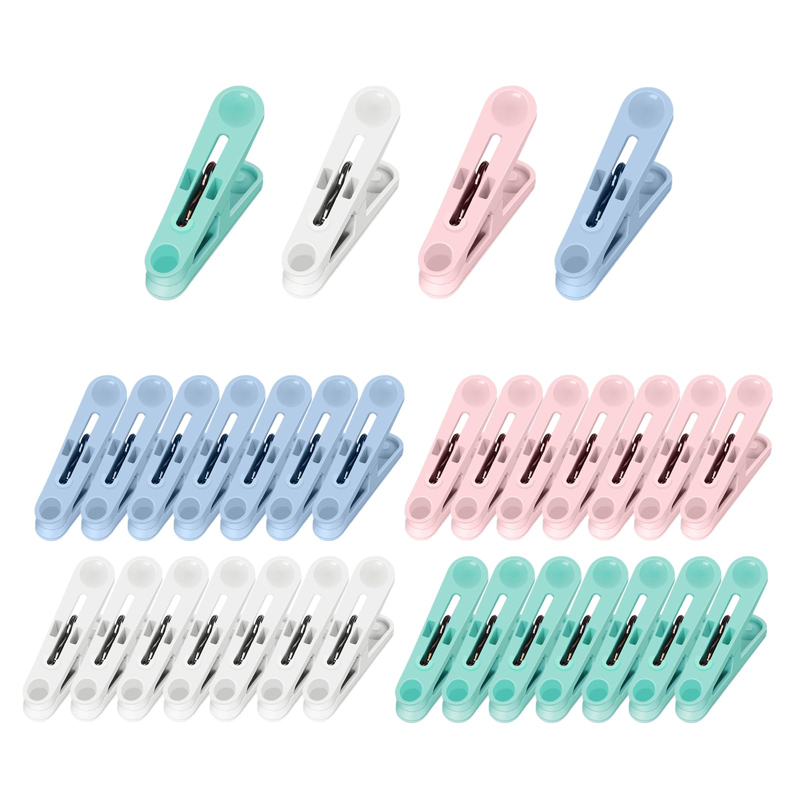 Amazon.com: Tixhumiy 32Pcs Colored Clothes Pins Plastic Clothes Pins ...