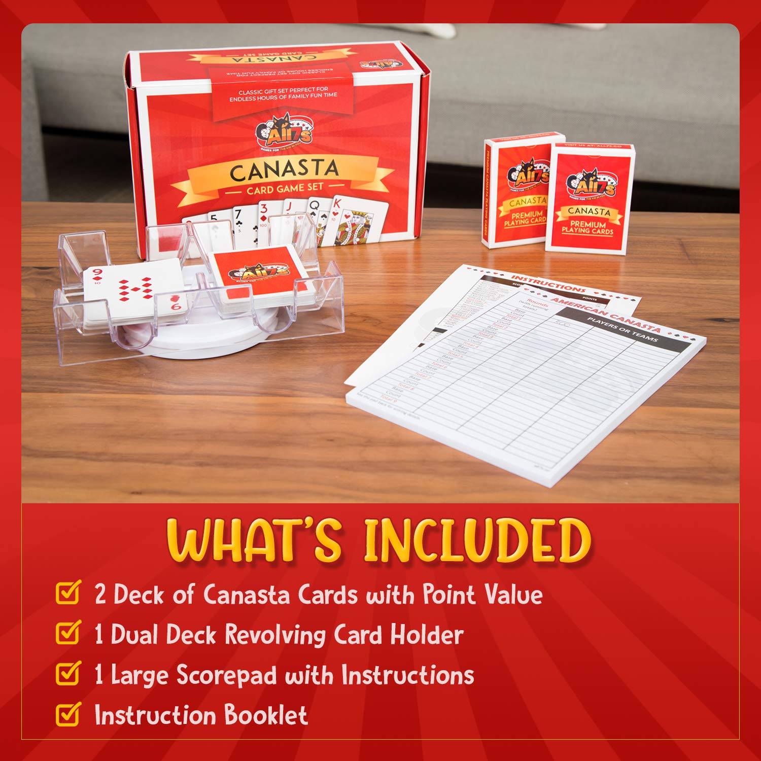 Canasta Playing Cards Game Set That Includes your Canasta Accessories ...