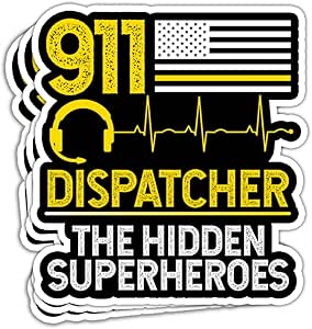 Amazon.com: TOPIMOON The Hidden Superheroes 911 Dispatcher Sticker ...