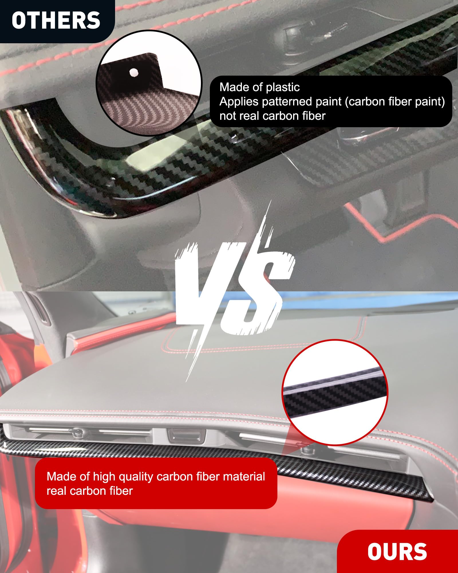 Snapklik.com : Etesan Real Carbon Fiber Interior Center Control ...