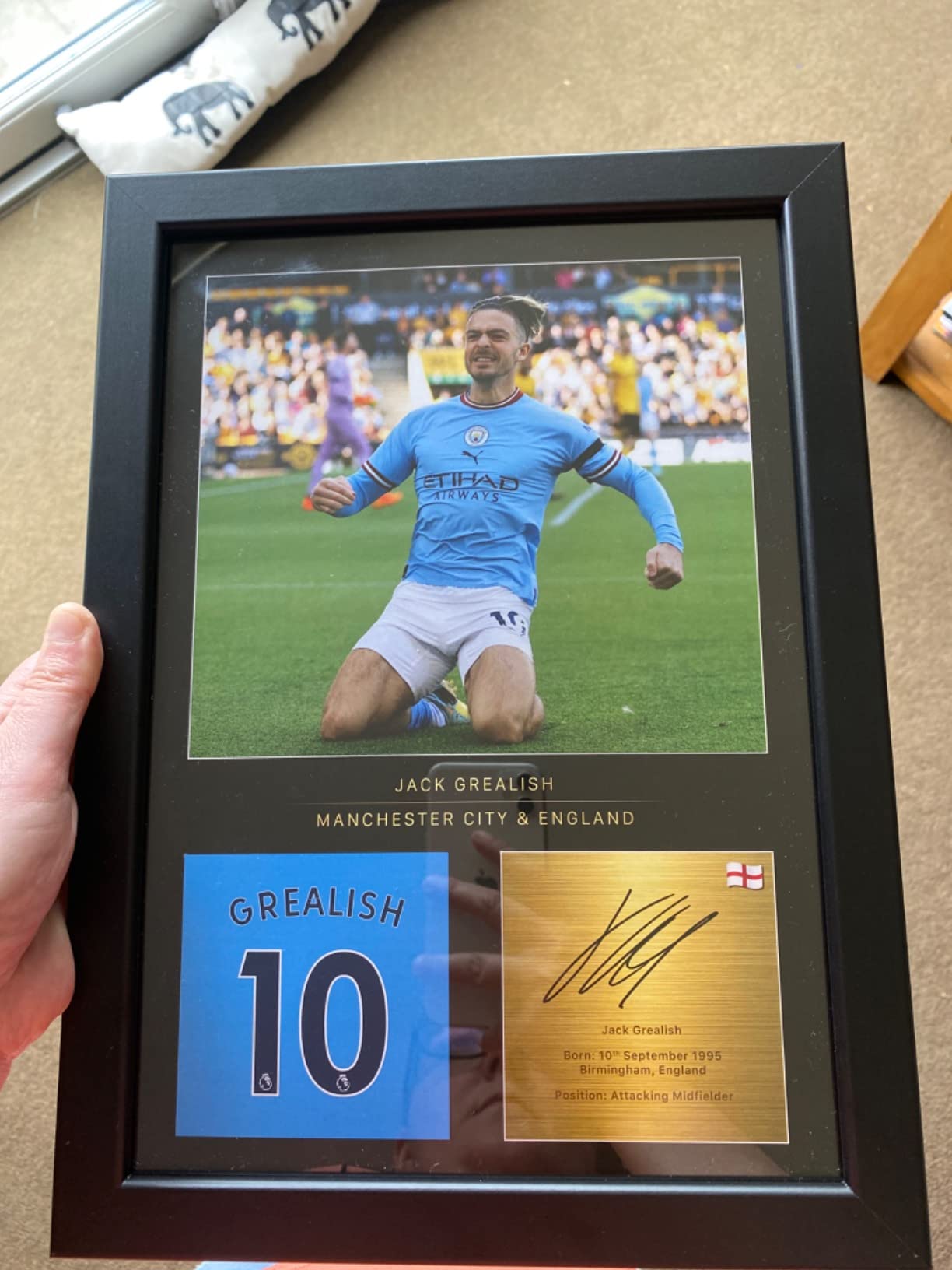Win FC Jack Grealish Signed A4 Framed Photo Display - Reproduced ...