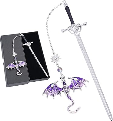 Amazon.com: Jeffdad 2Pcs Sword Katana Bookmarks Vintage Silver Metal ...