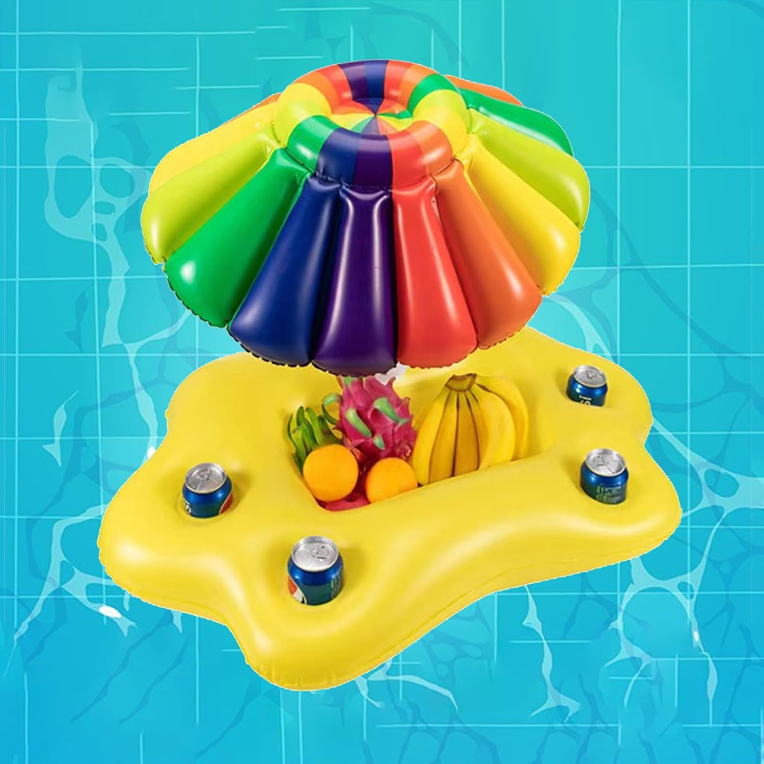 Amazon.com: Kleeblatt Large Umbrella Pool Drink Holder, Inflatable ...
