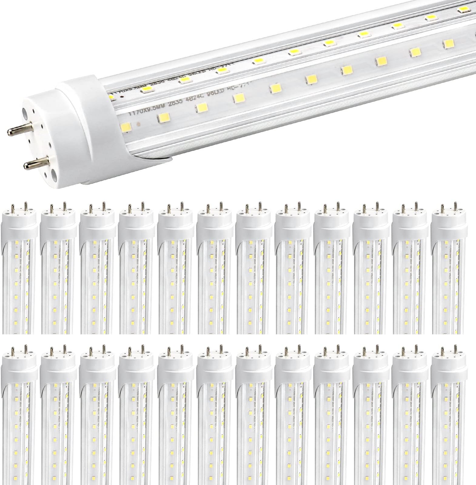 Ghiuop T8 LED Bulbs 4 Foot, 25-Pack 4FT LED Shop Light Tubes, 36W ...