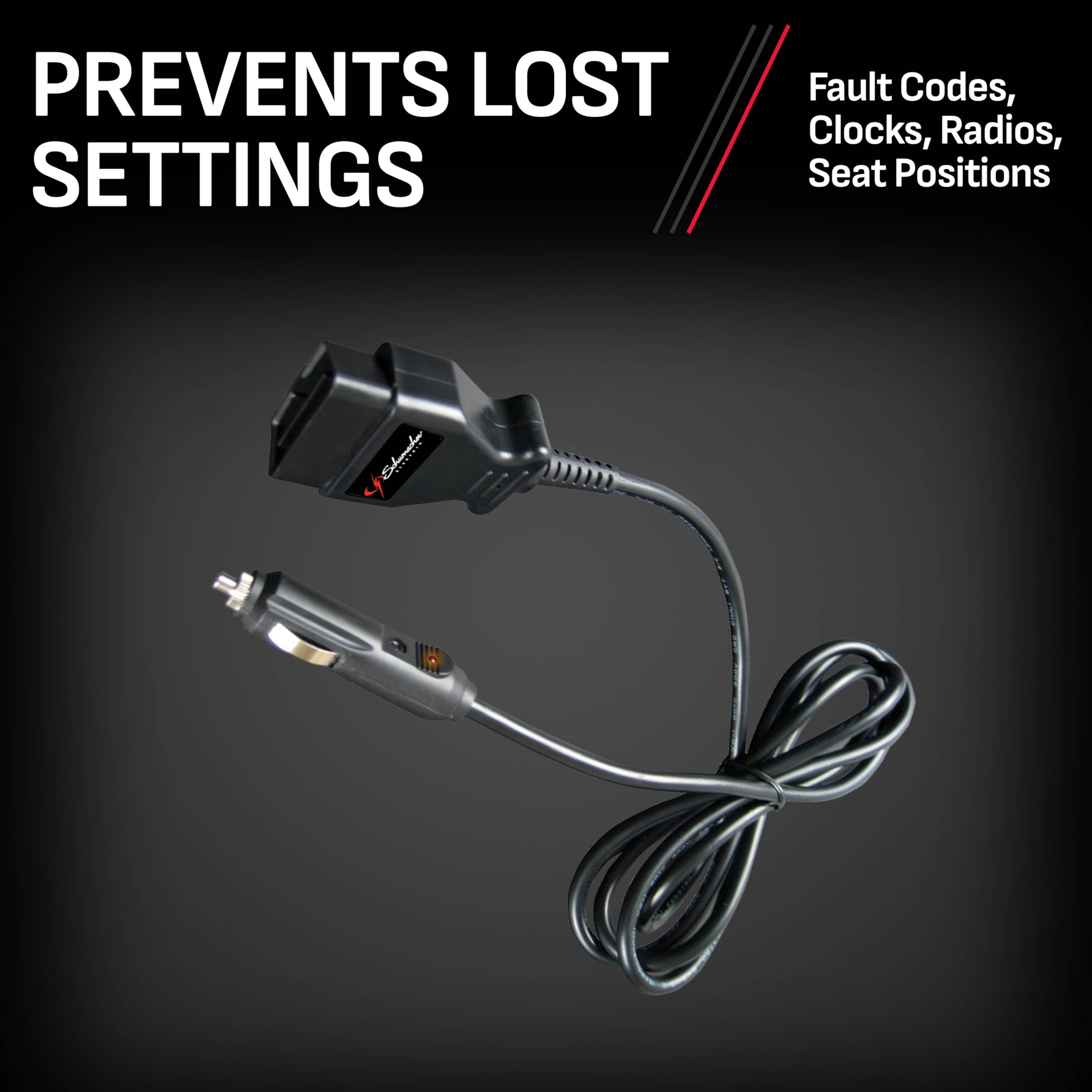 Snapklik.com : Schumacher Electric OBD II Memory Saver Cable, SEC-12V ...