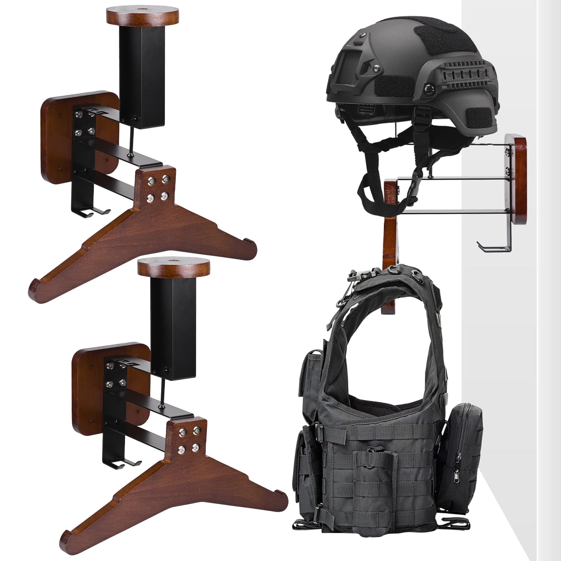 Amazon.com: Motorcycle Helmet and Jacket Holder Wall Mount Tactical ...