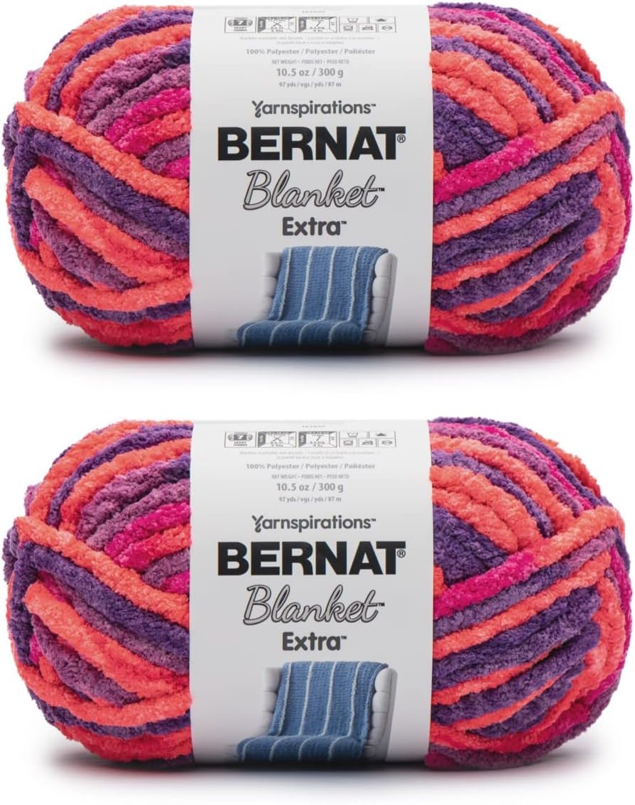 Amazon.com: Bernat Baby Blanket Frosting Cozy Rosie Yarn - 1 Pack of 10 ...