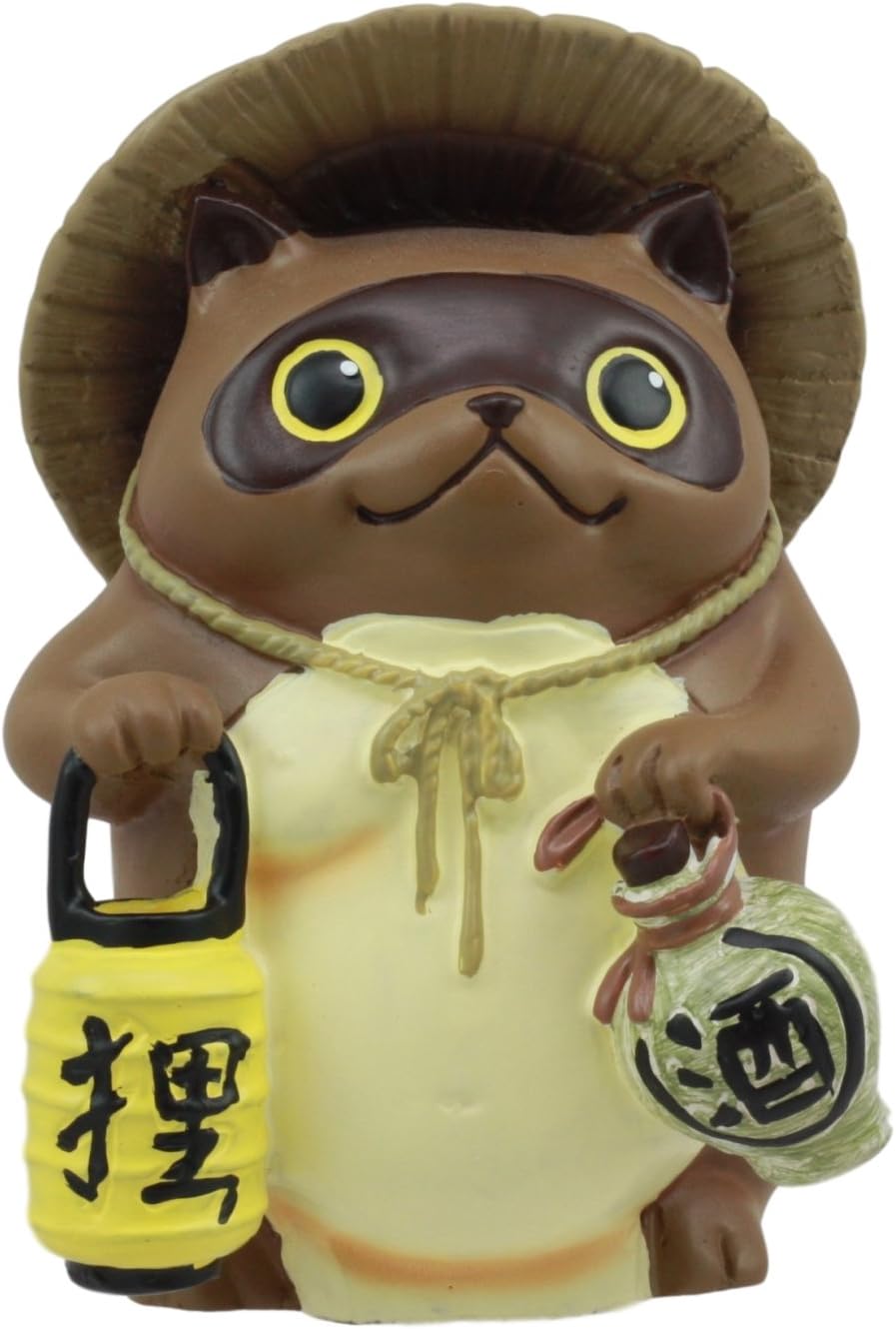 Ebros Japanese Tanuki Carrying Lantern And Sake Flask Statue 4.25"Tall ...