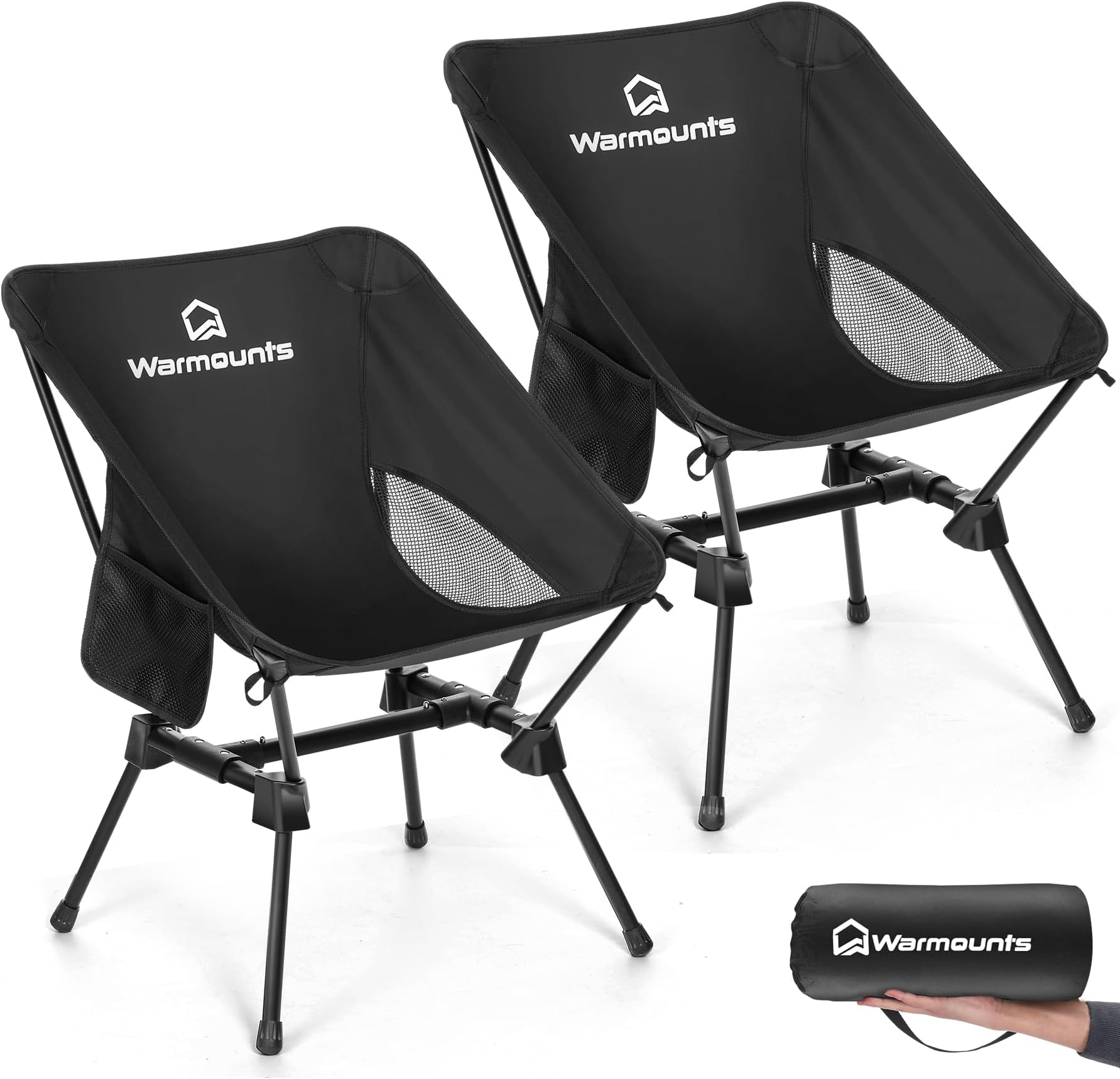 Amazon.com: WARMOUNTS Ultralight Camping Chair Backpacking, Compact ...