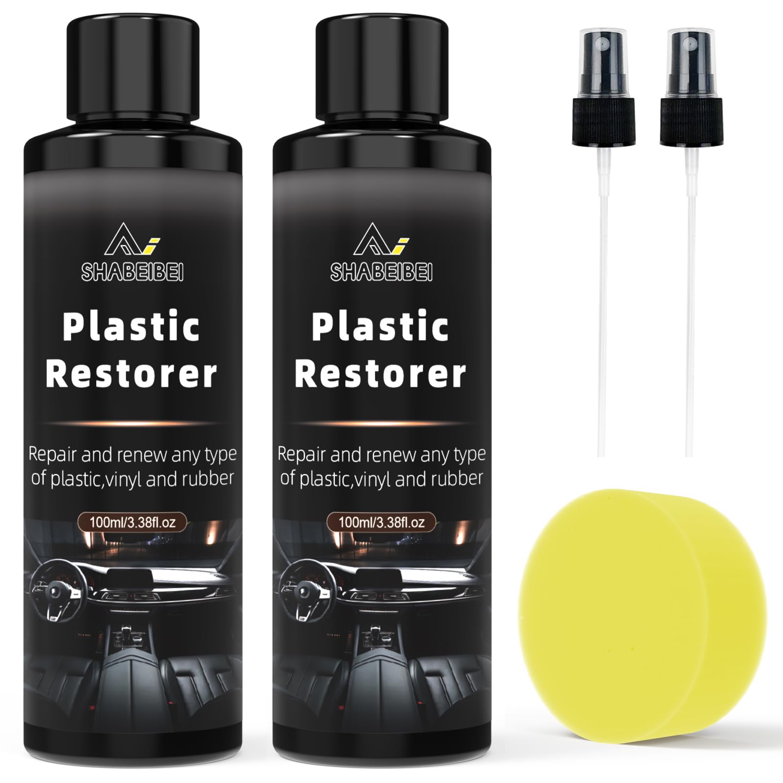 Amazon.com: SHABEIBEI Back to Black Plastic Restorer - Plastic Restorer ...