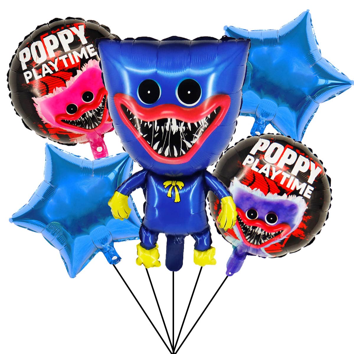 Buy Balloon Set 5 Pieces Party Birthday Party Decoration Poppy Playtime ...
