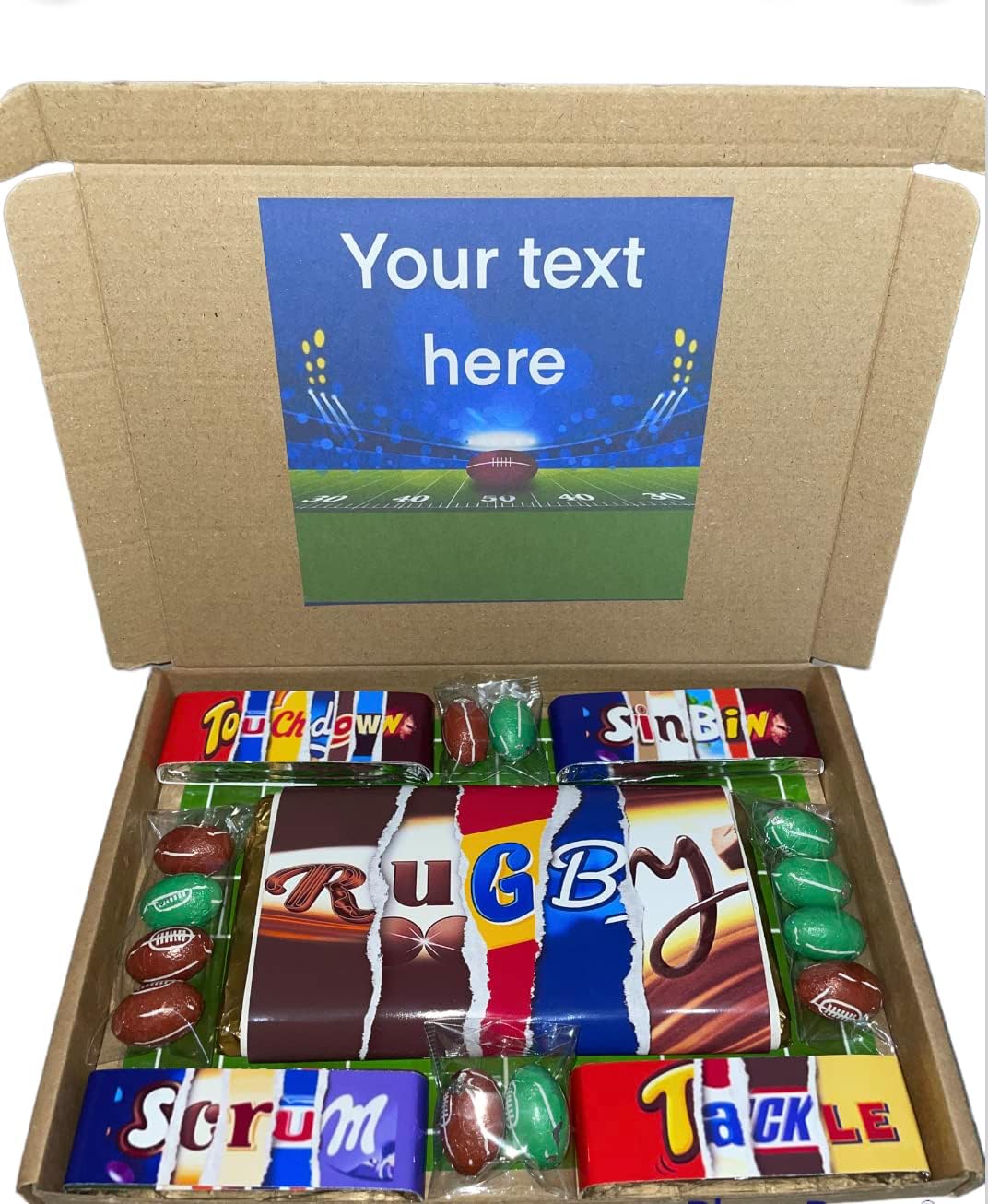 Rugby chocolate box with wrappers : Amazon.co.uk: Grocery