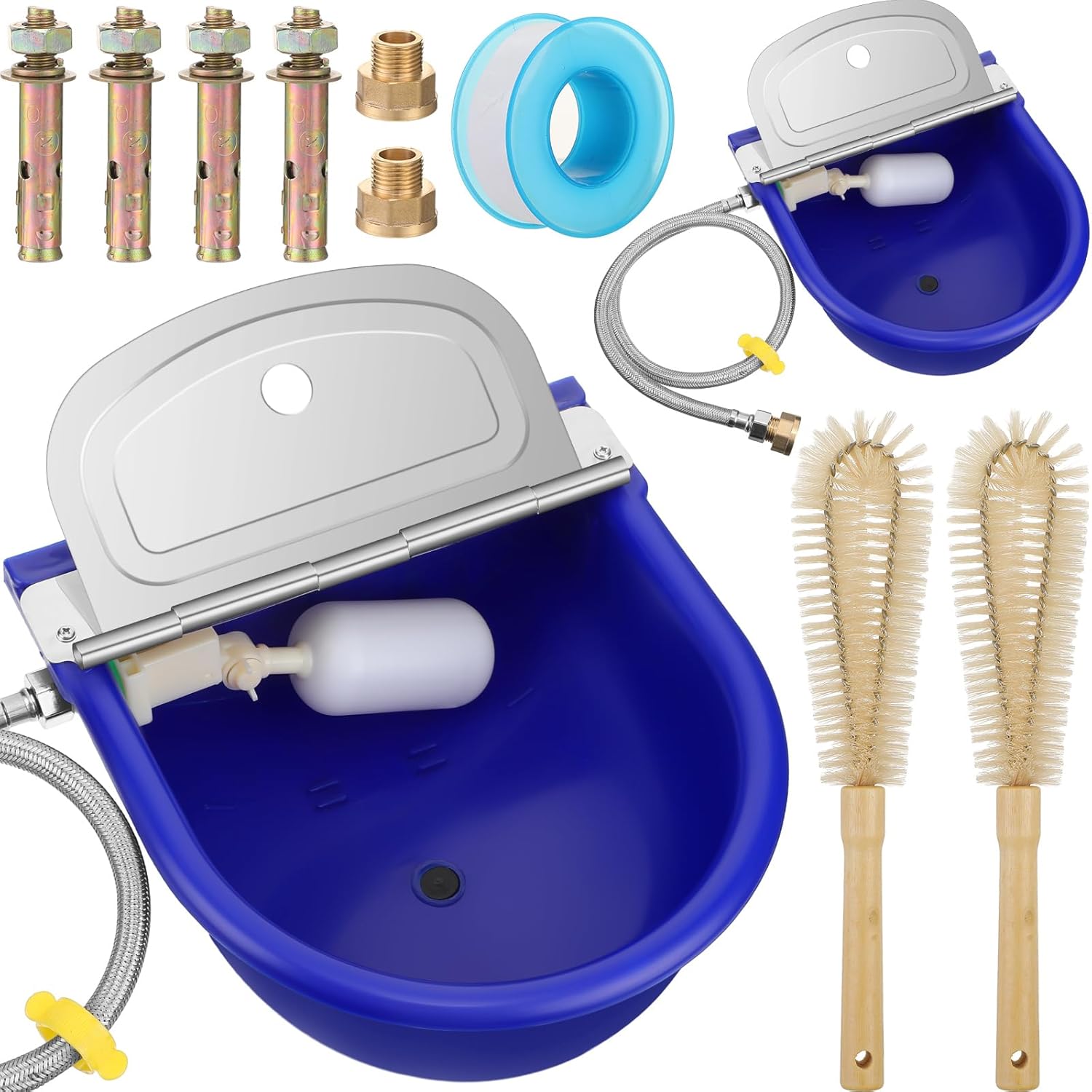 Amazon.com: Uiifan 2 Set Animal Drinking Water Bowl Plastic Automatic ...