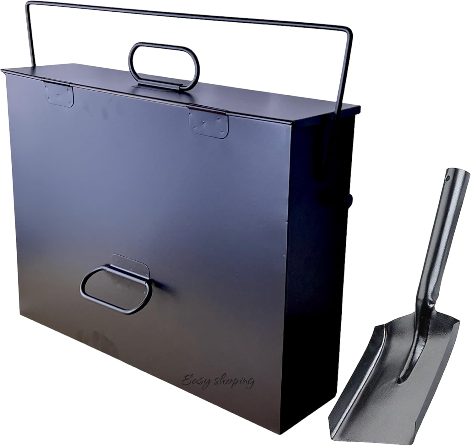 Srendi® Black Ash Carrier Galvanised Metal Hot Tidy Box Container ...