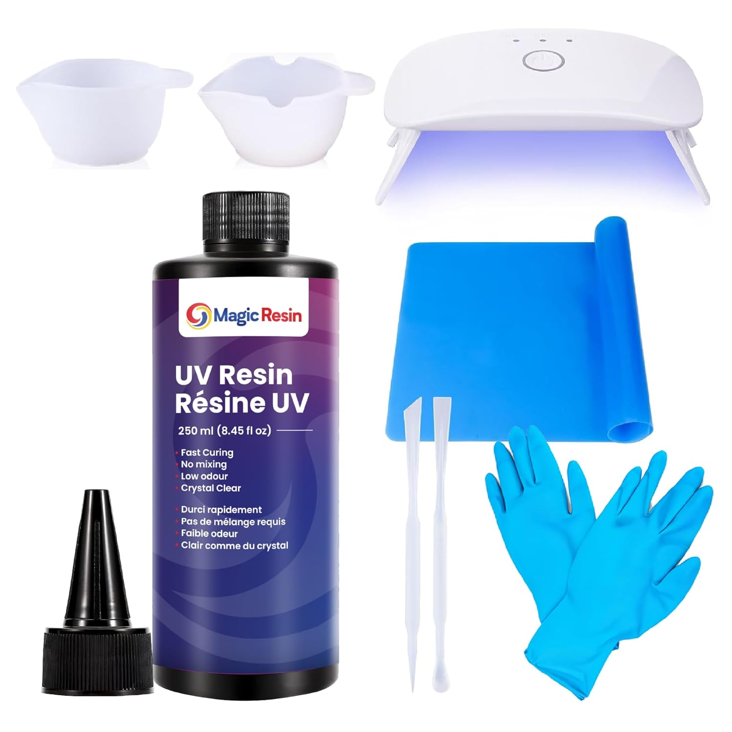 Magic Resin | 250 ml / 250g | UV Resin for Crafting | Crystal Clear ...