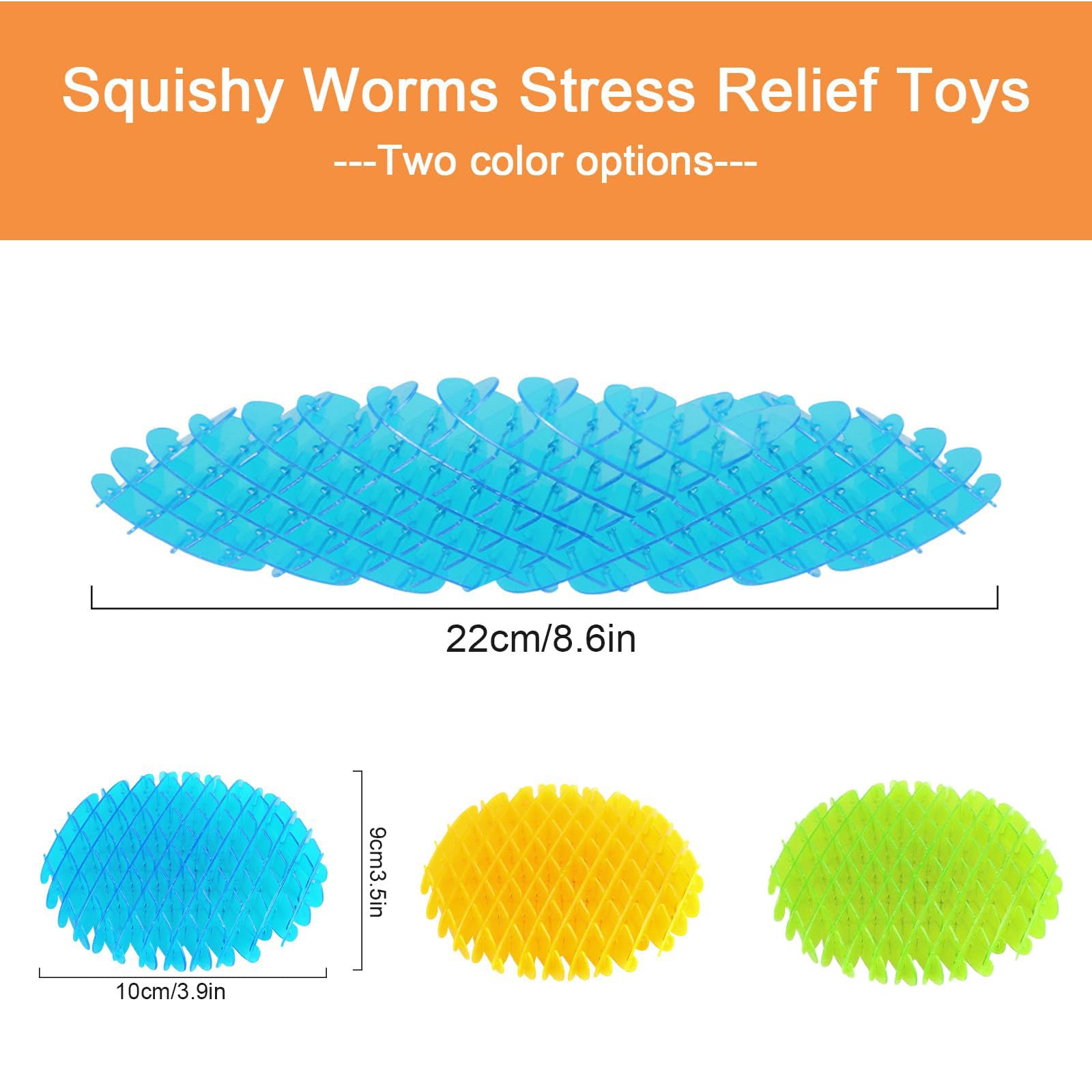 Fidget Worm Toy,Worm Big Fidget Toys for Kids&Adults, Funny Stretchy ...