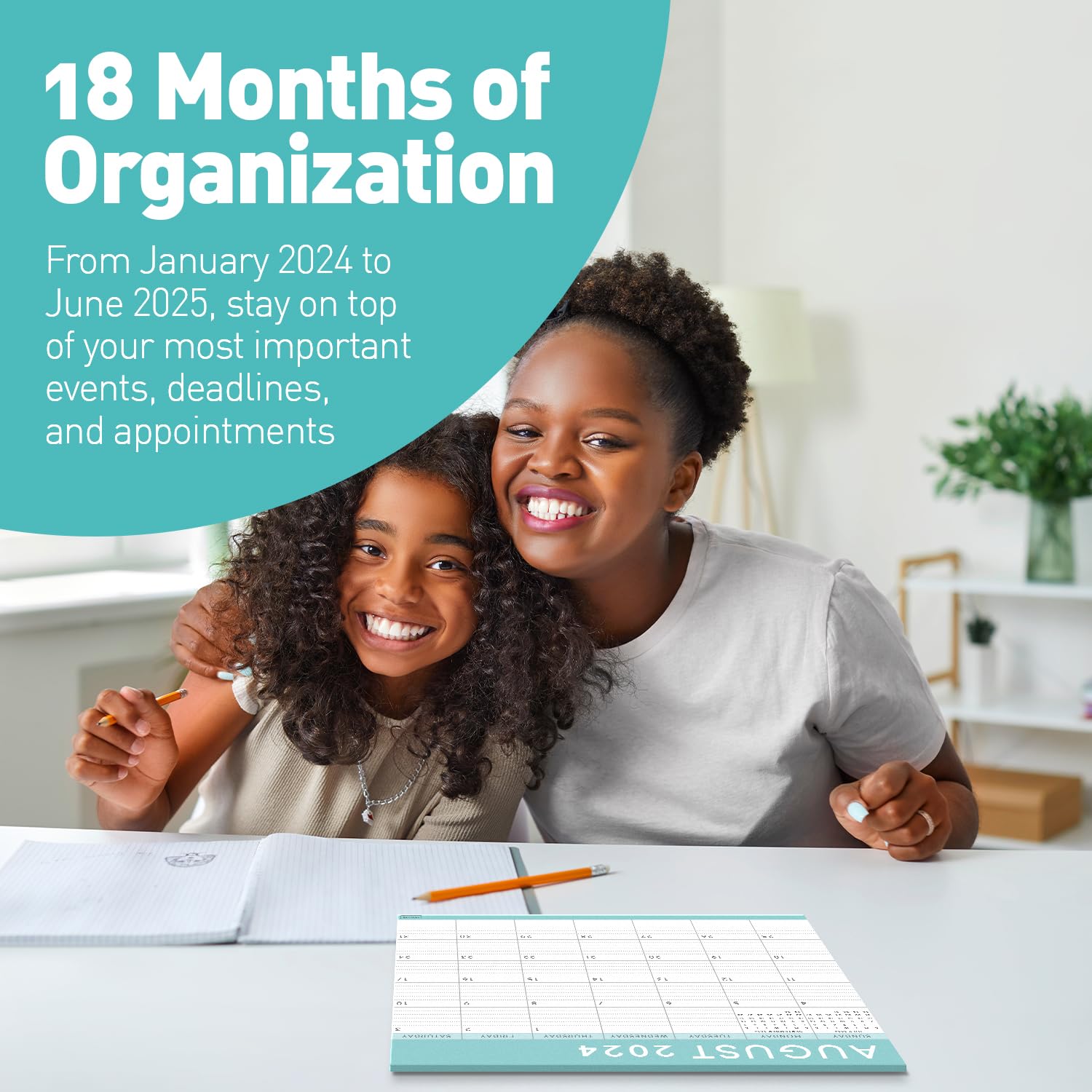 Snapklik.com : S&O Teal Magnetic Fridge Calendar From January 2024-June ...