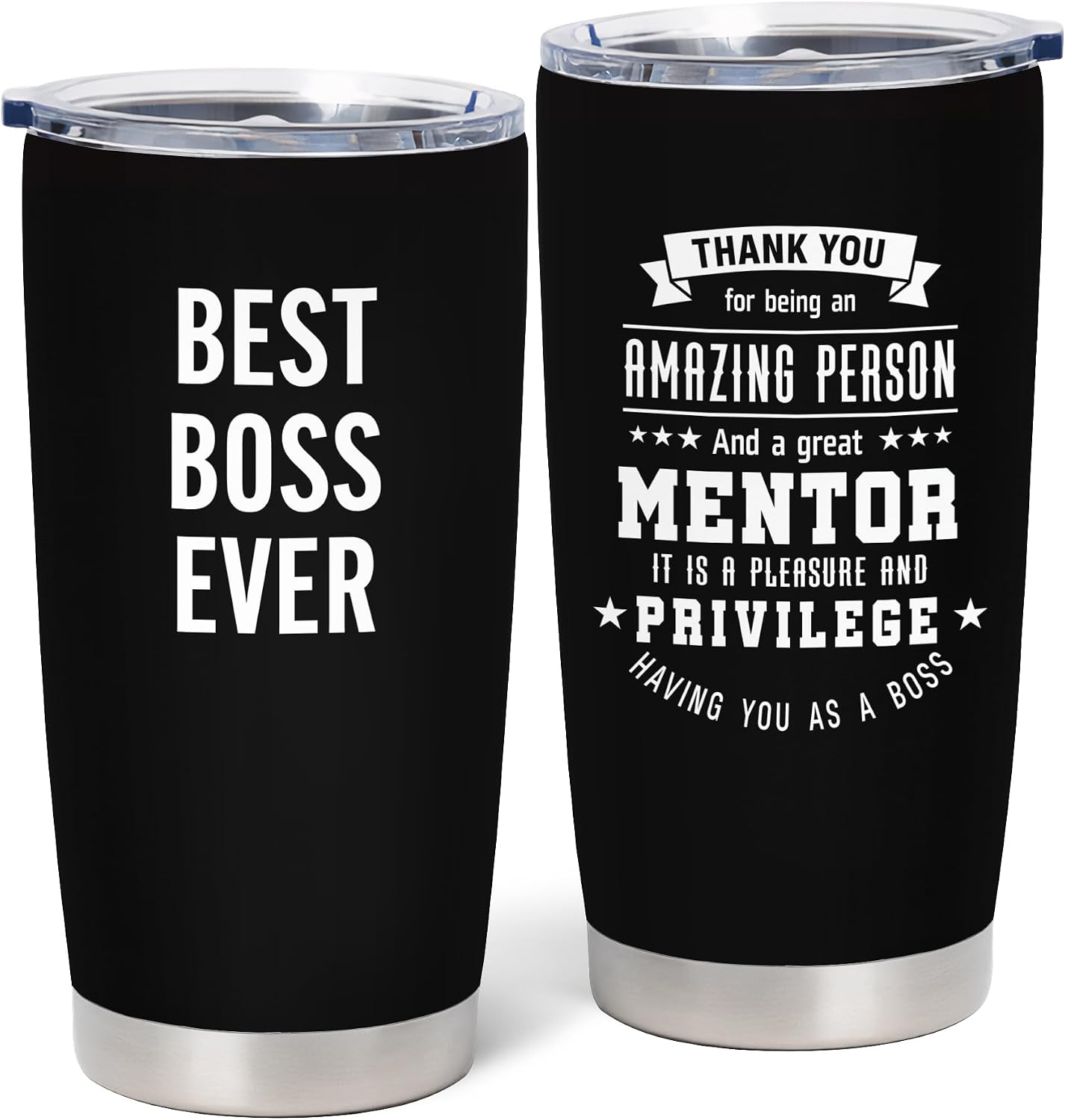Amazon.com | Pewuvos Boss Gifts for Men, 20 oz Stainless Steel Tumbler ...