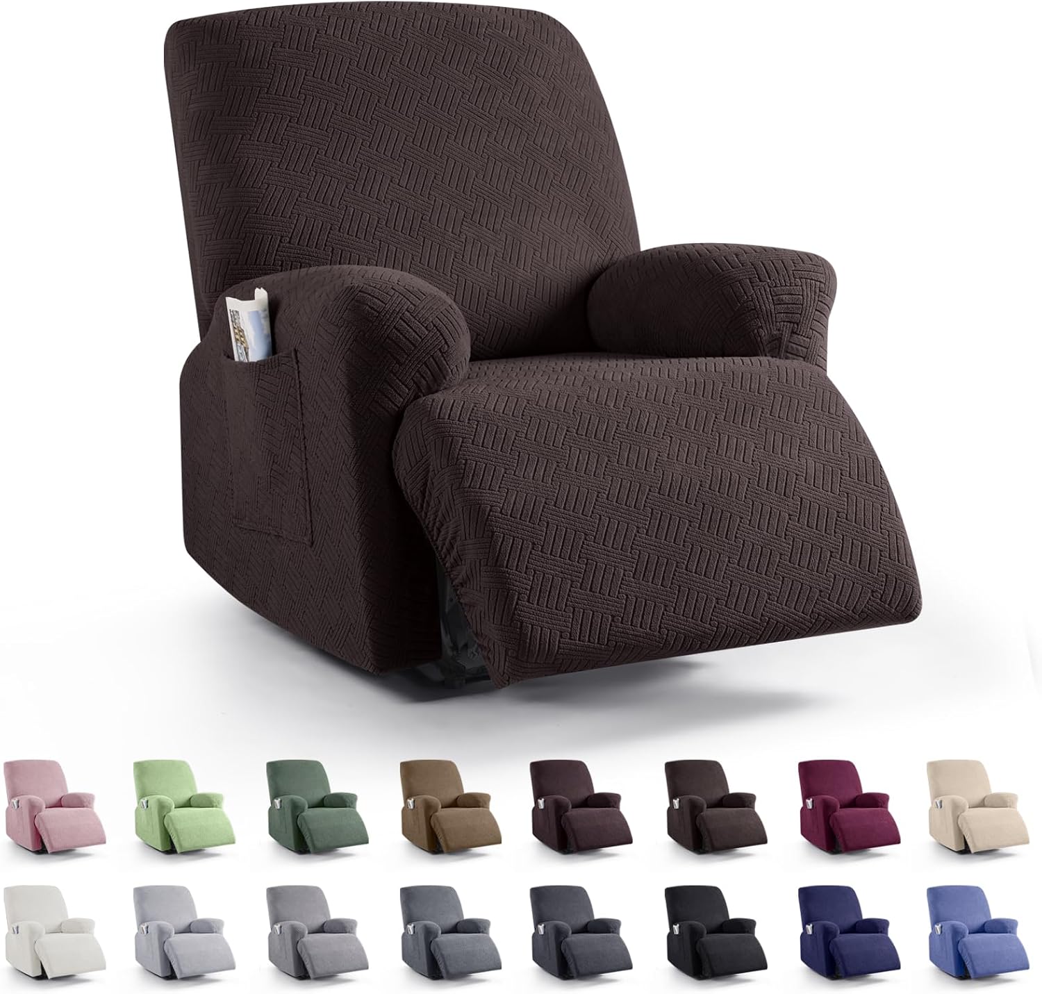 Amazon.com: KinCam Recliner Covers, Stretch Reclining Chair Covers ...