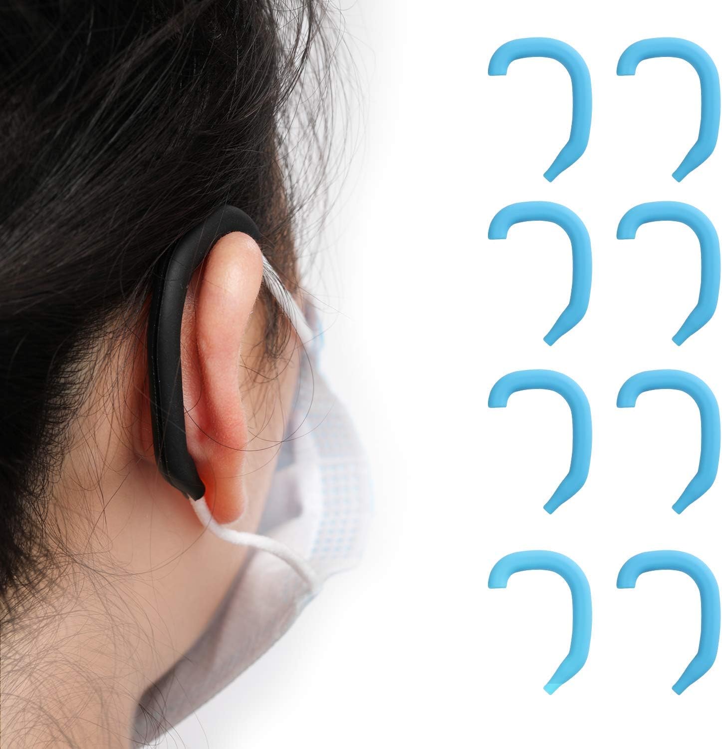 Amazon.com: ZDF GEAR mask Ear Protector (Blue)，5pcs mask Ear Saver,mask ...