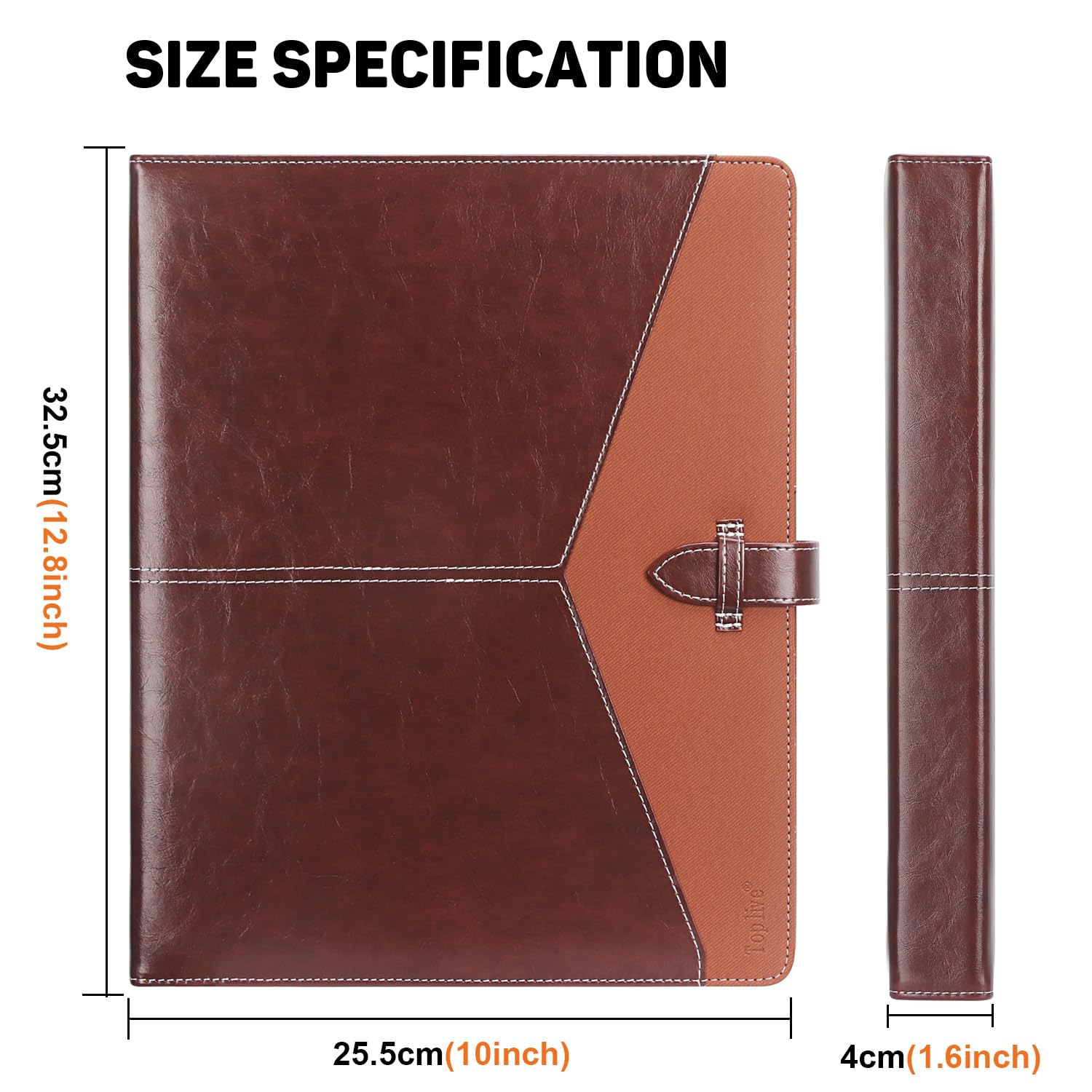 Snapklik.com : Toplive Padfolio 3 Ring Binder Organizer Business ...