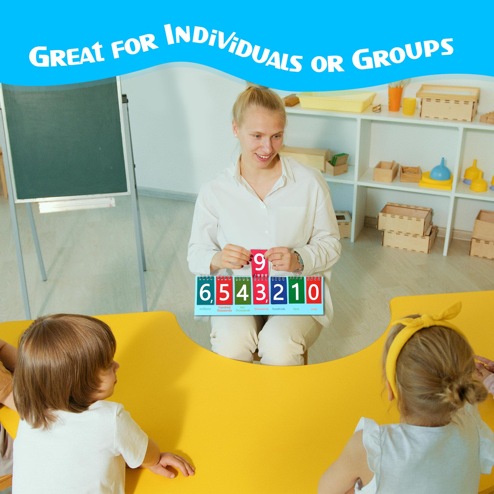 Snapklik.com : 10 Pack Student Place Value Flip Chart Double-Sided