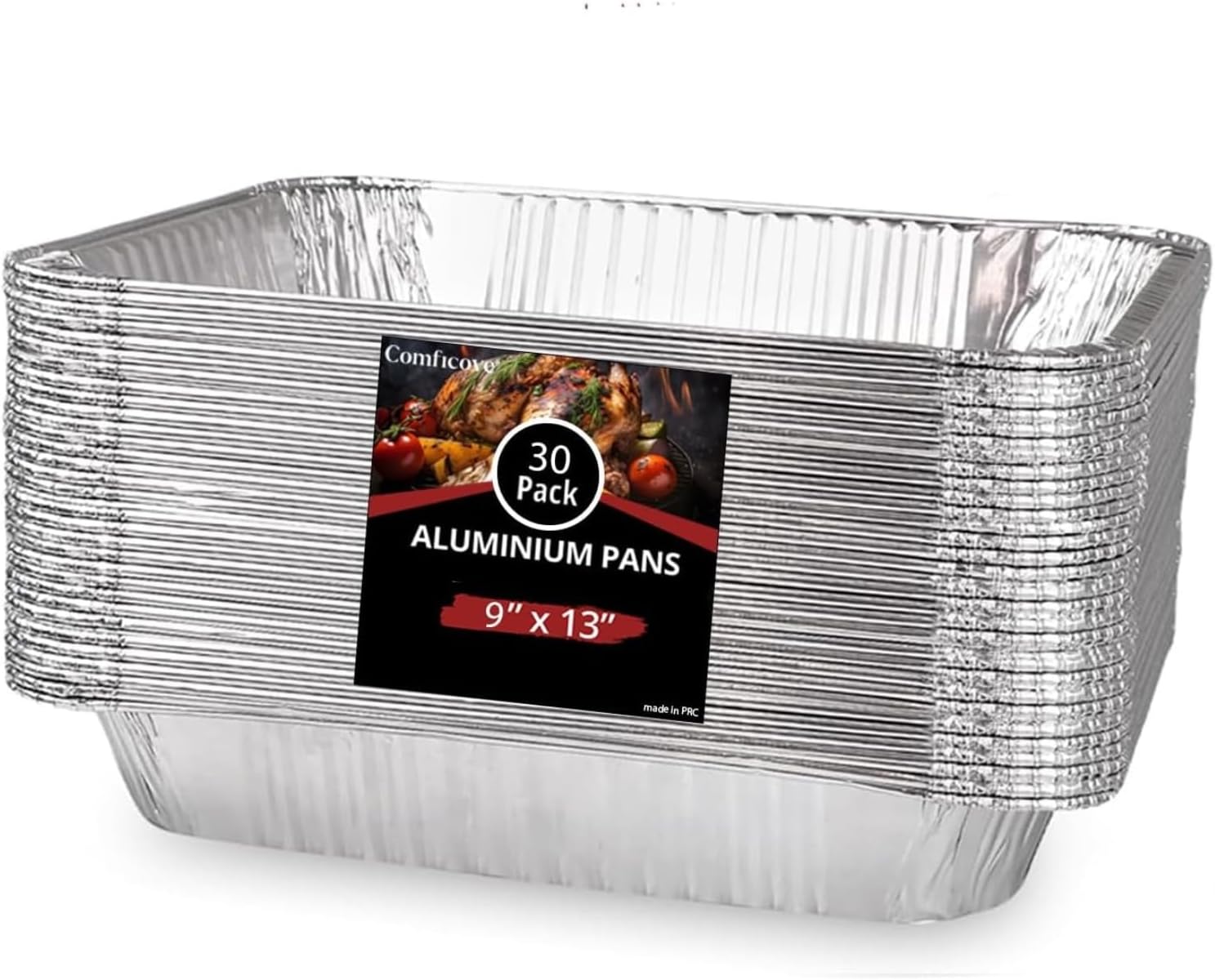 Amazon.com: fohuas Disposable Aluminum Foil Pans 13x9 IN, 24 Packs ...