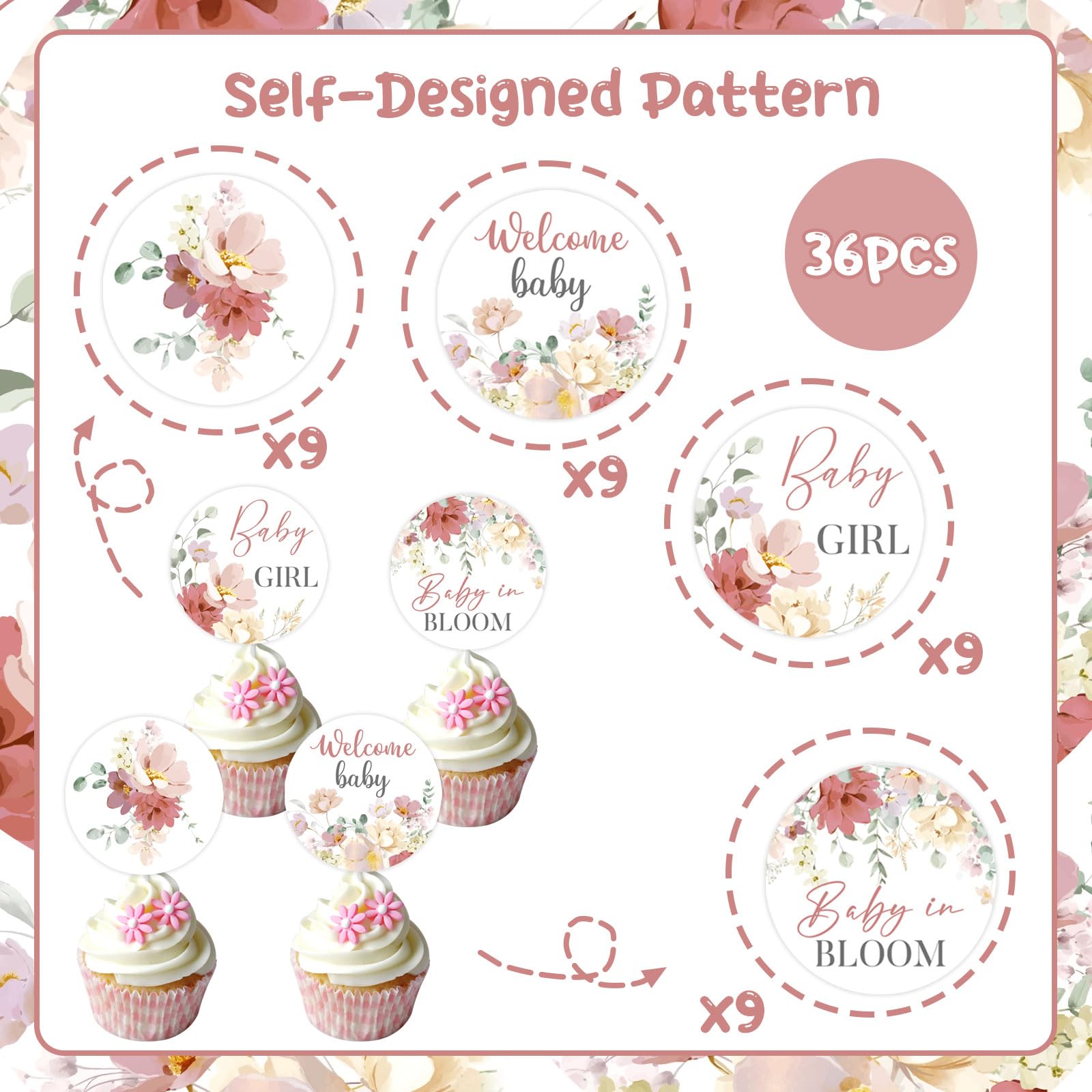 Printable Cupcake Toppers Baby Girl