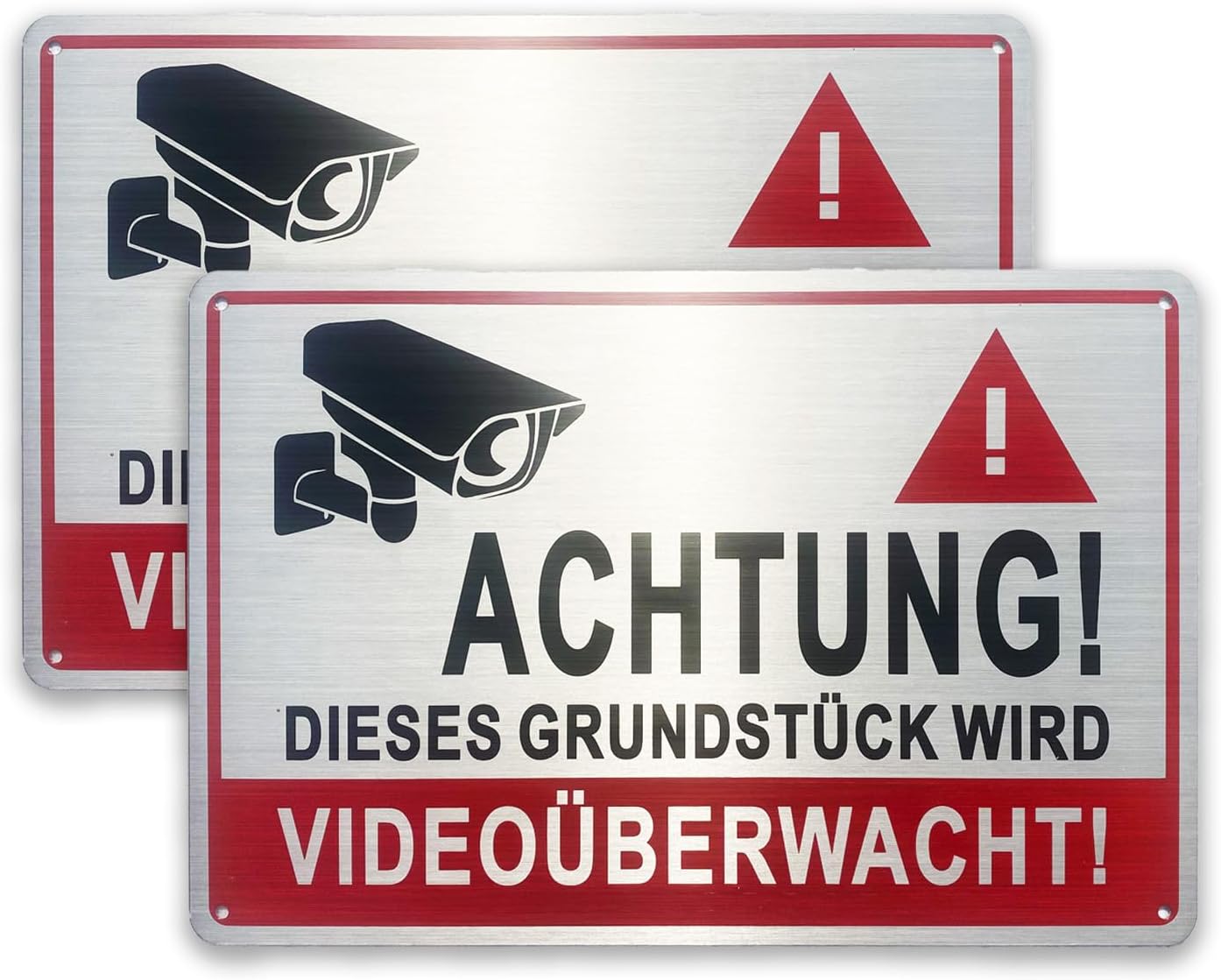 Achtung Videoüberwachung Schild Warnschild 2STK hinweisschild ...