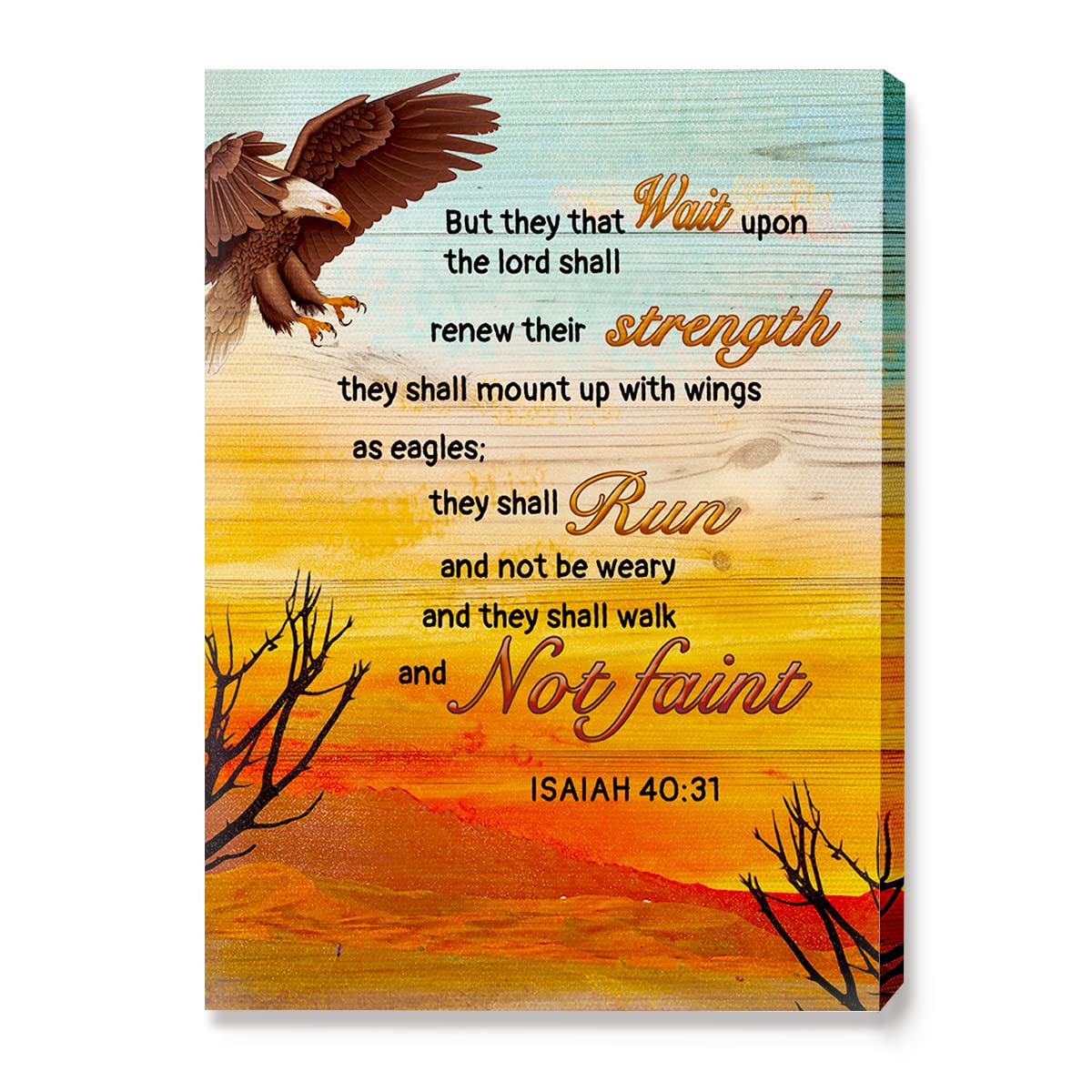 Isaias 40 31 Arte Isaiah 40 31 Inspirational Quotes Wall Art