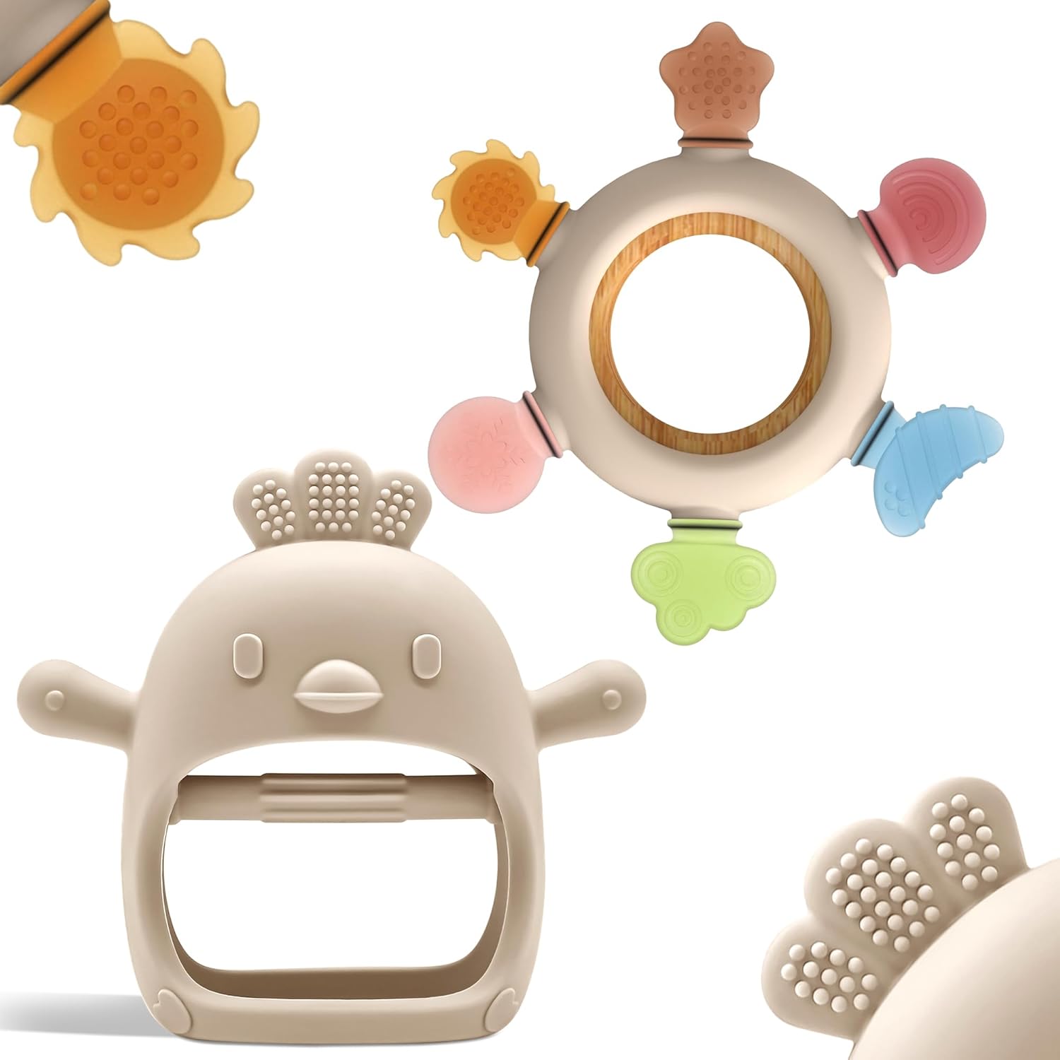 Amazon.com : Baby Teething Toys by Komfy LilLove | No Drop Teether and ...