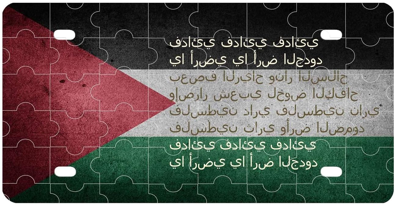Amazon.com: Palestine Flag License Plate Car Cover National Anthem ...