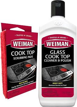 Amazon.com: Weiman Ceramic and Glass Cooktop Cleaner - Heavy Duty ...
