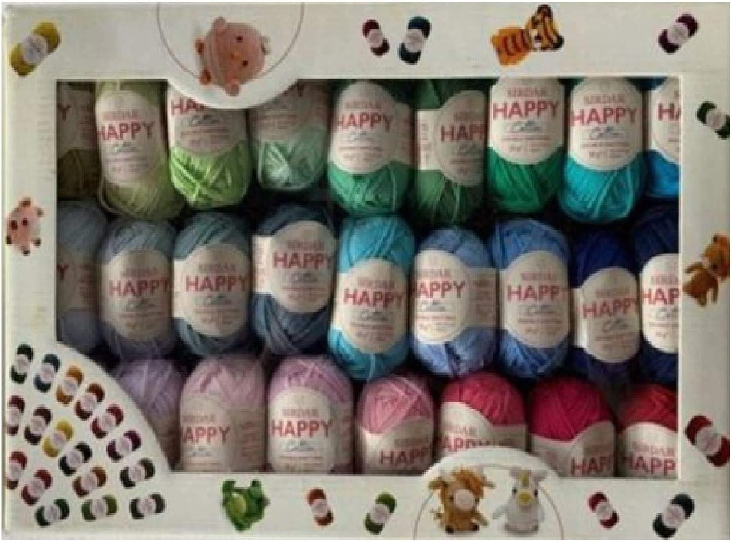 Amazon.com: DMC Happy Cotton Assortment Yarn Box - 30 Count