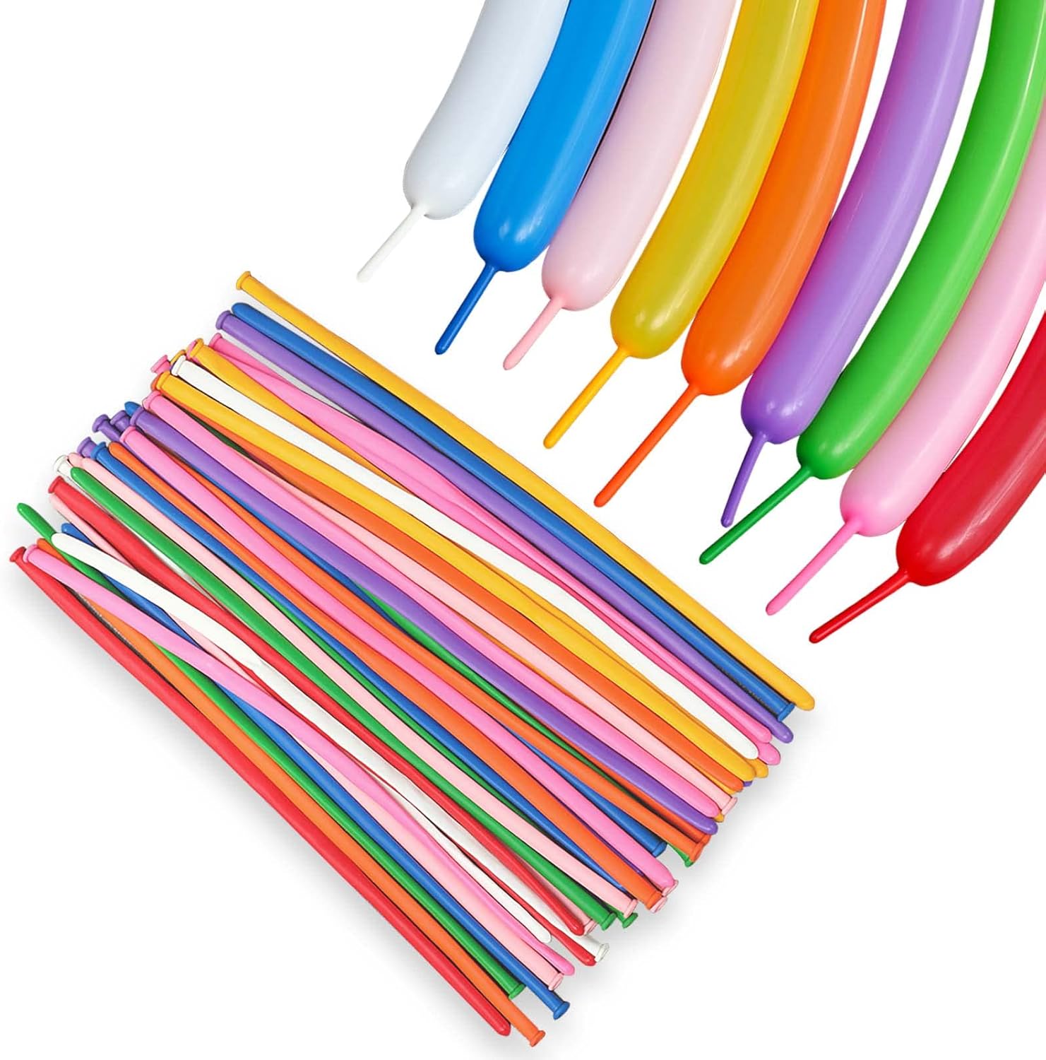 Amazon.com: 100 Pcs Long Balloons DIY 260 Latex Balloons for Birthday ...