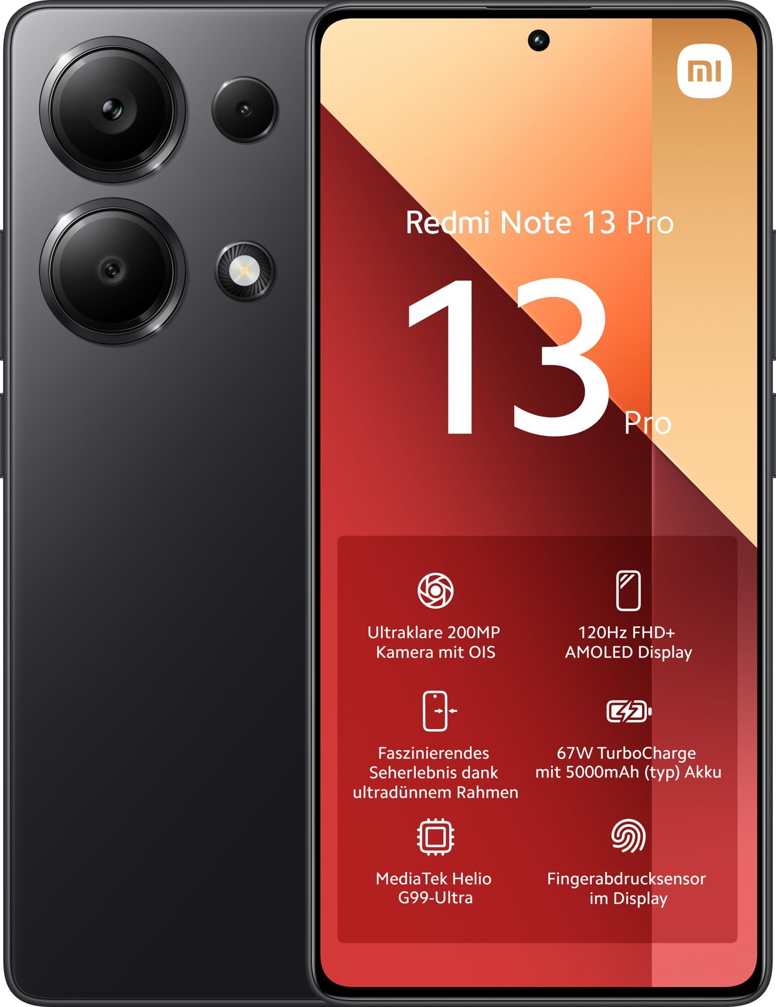 Xiaomi Redmi Note 13 Pro+ 5G Smartphone, 12+512GB, Handy ohne Vertrag ...