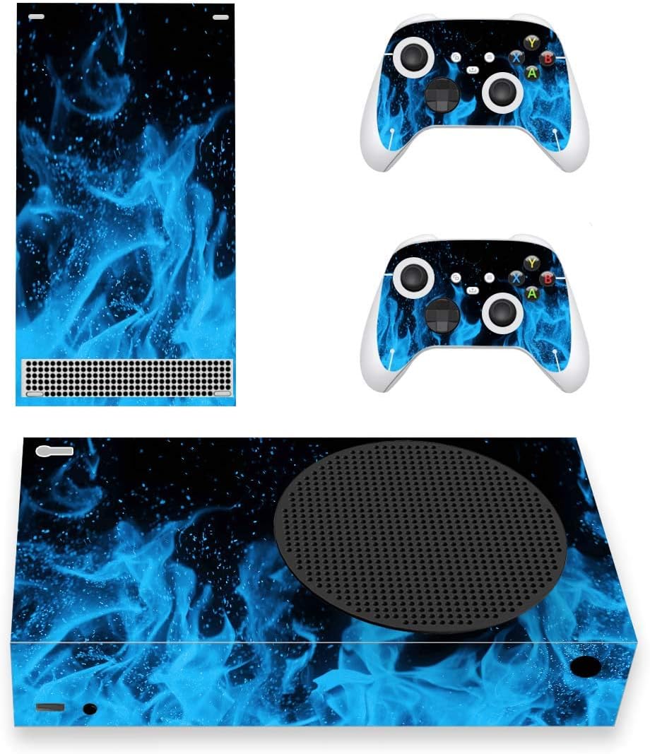 Amazon.com: PlayVital Blue Flame Custom Vinyl Skins for Xbox Core ...