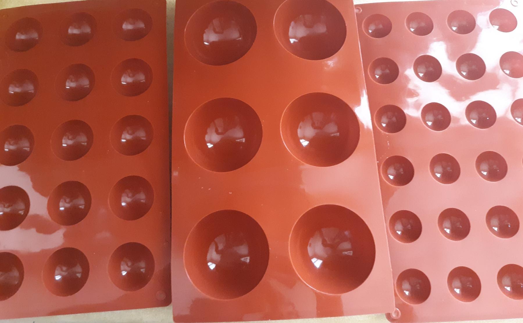 Amazon.com: JOERSH 3Pcs Half Sphere Silicone Molds, Assorted Shapes ...