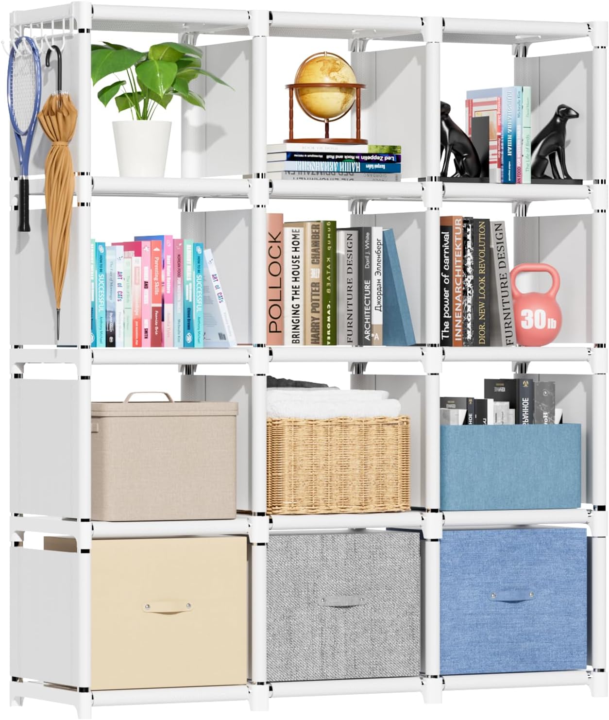 Amazon.com: Mavivegue Book Shelf, 12 Cube Storage Organizer, DIY ...