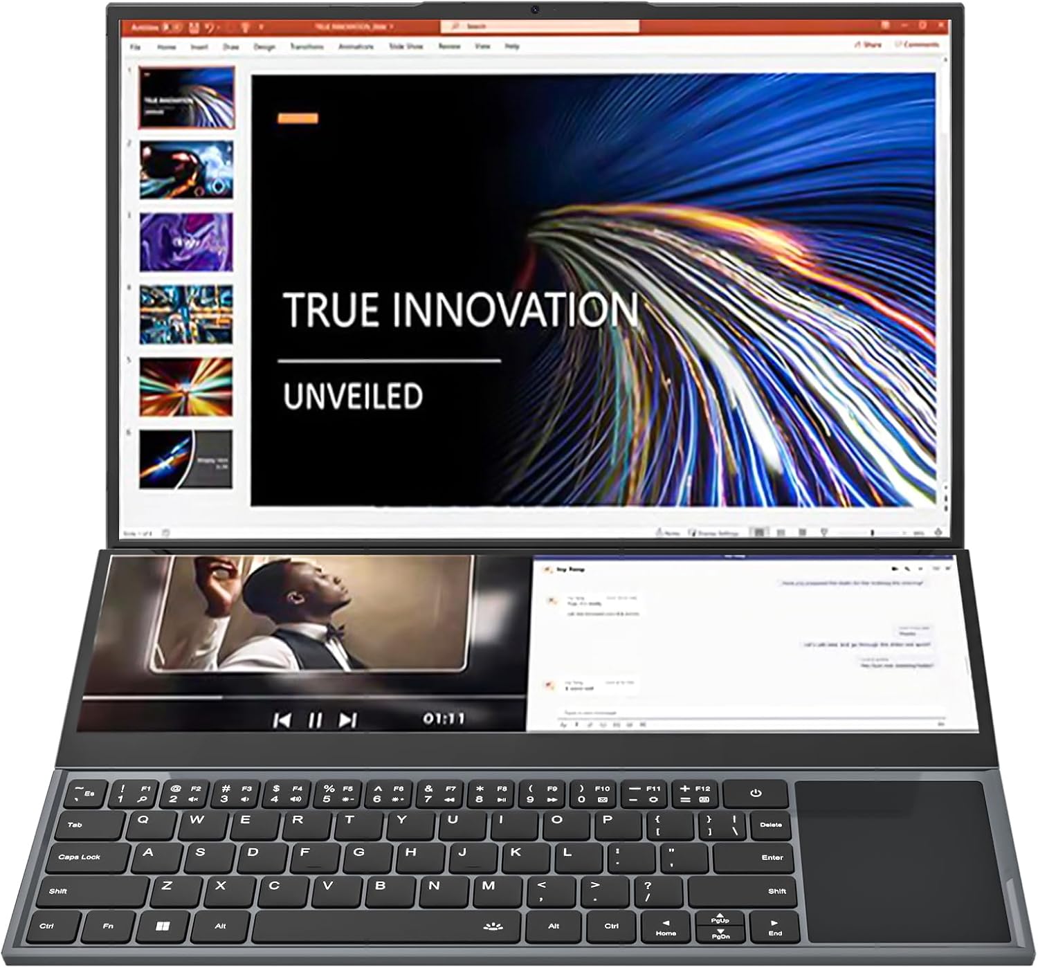 Windows 11 Gaming Laptop Dual Screen 16 Inch IPS + 14 Touch Intel i9 ...