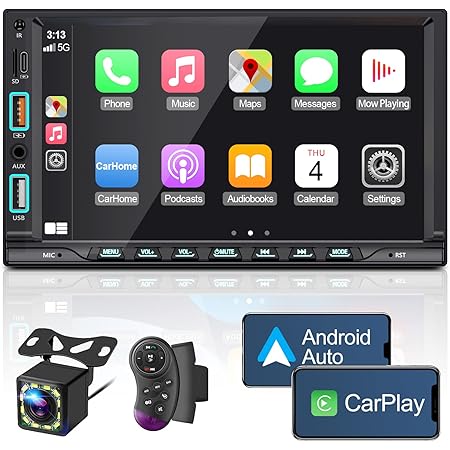Amazon.com: Double Din 7-Inch Full HD Car Stereo Tochscreen with Apple ...