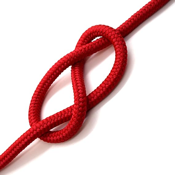 Red Polypropylene Rope, Solid Braided Poly Rope Cord Twine for Boat ...