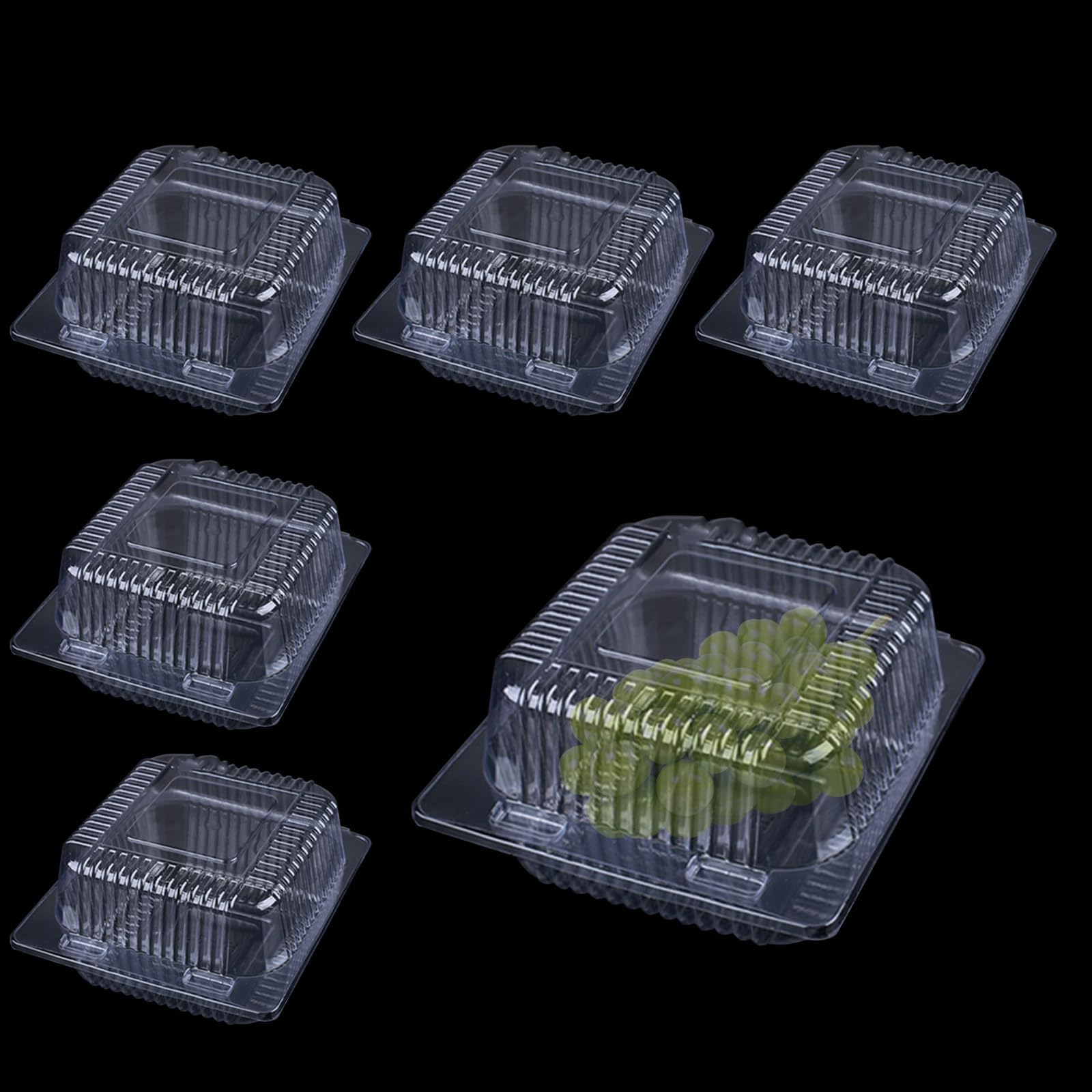 Amazon.com: Merkaunis 200 recipientes de plástico transparente para ...