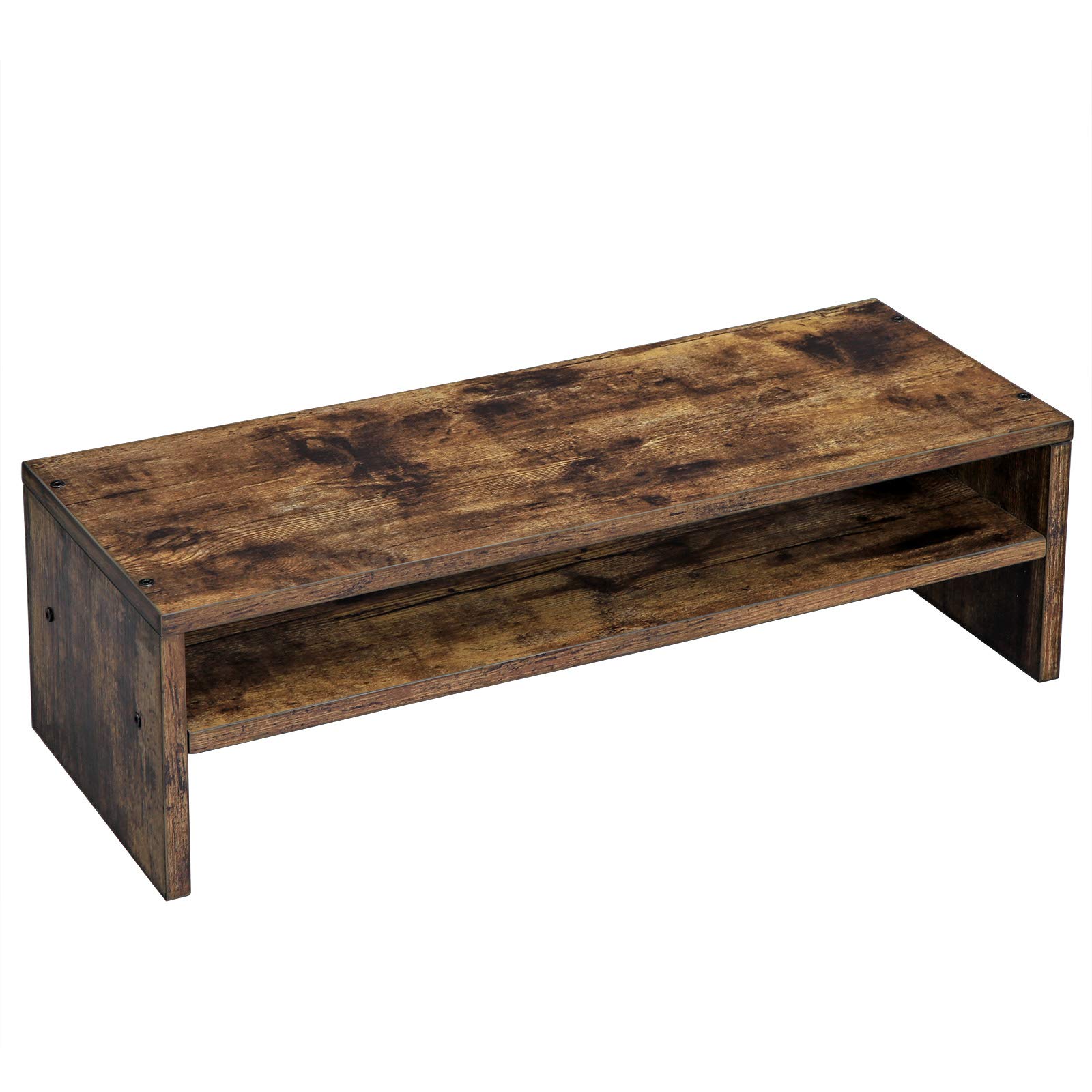 Buy SONGMICS Computer Monitor Stand, Wooden Laptop Riser, 2-Tier Table ...