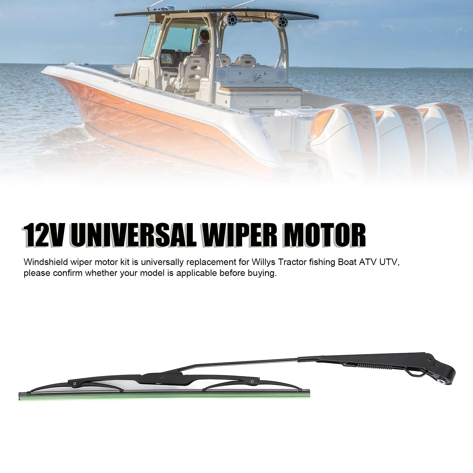 Snapklik.com : Fabater 12V Universal Electric Windshield Wiper Motor ...