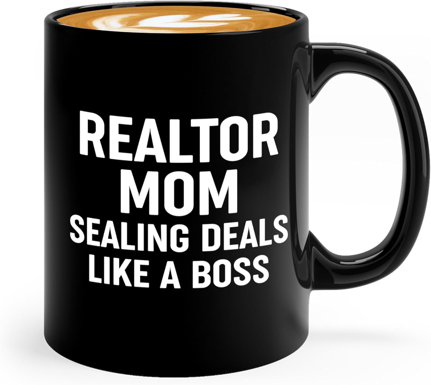 Amazon.com: Realtor Mom Coffee Mug 11oz Black Mom Sealing Deals Realtor ...
